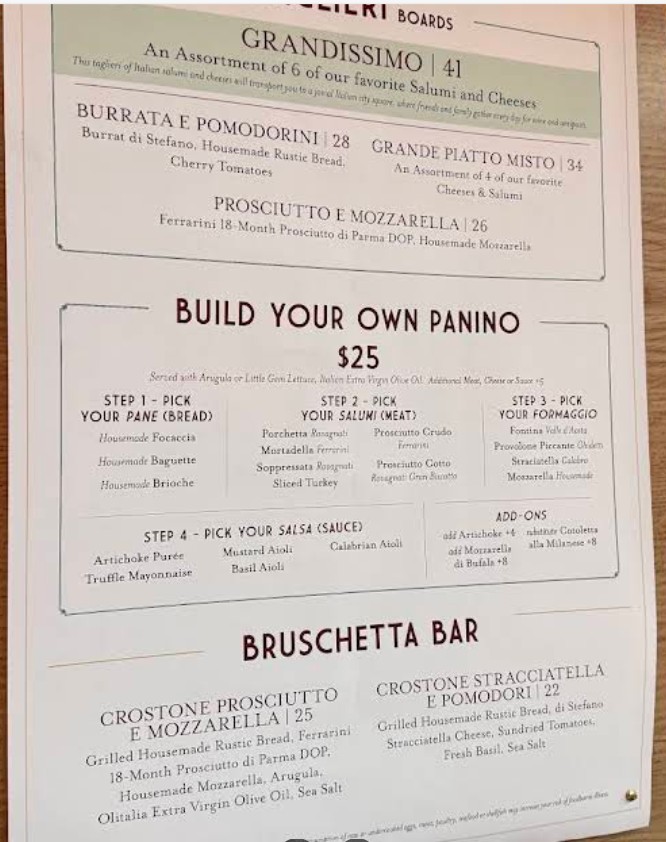 Eataly Restaurant Menu Las Vegas – Authentic Italian Dishes, Prices ...