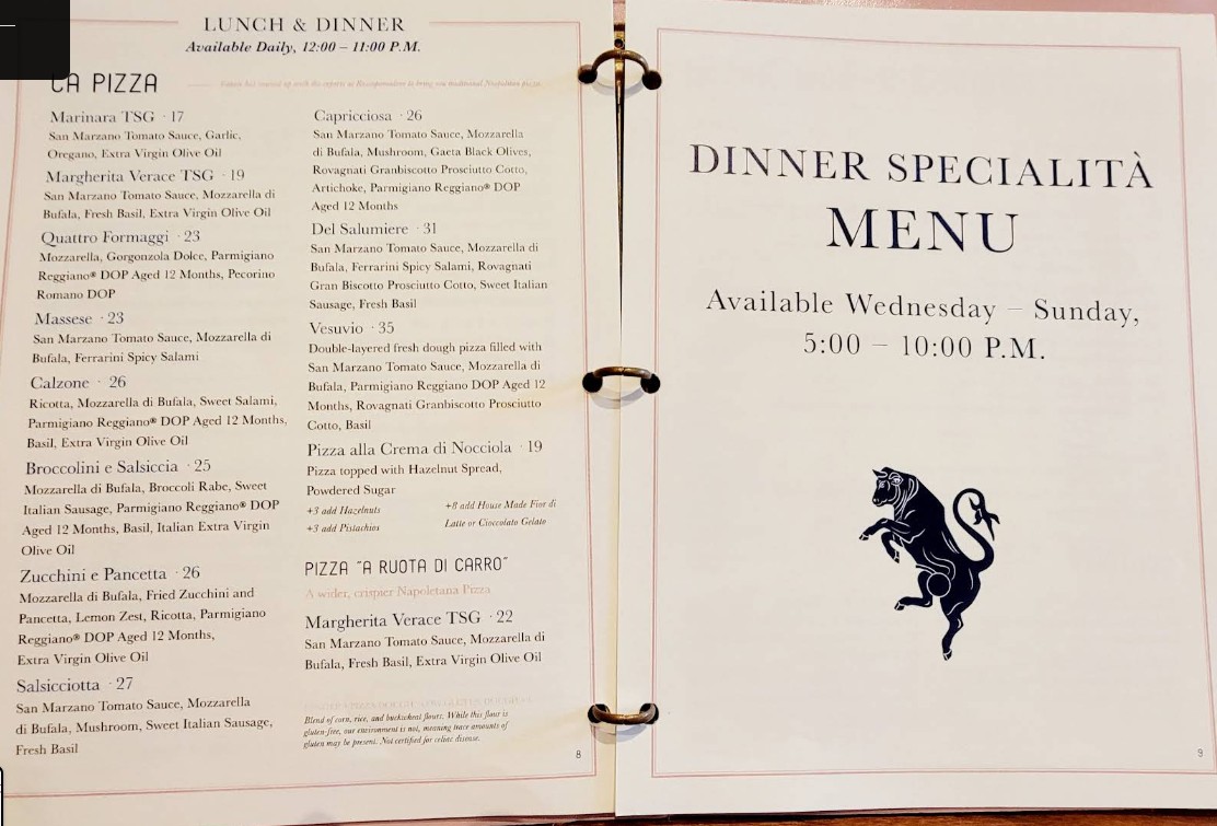 Eataly Restaurant Menu Las Vegas – Authentic Italian Dishes, Prices ...